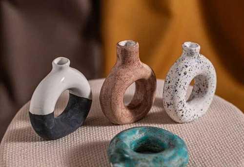Кругдые вазочки керамика