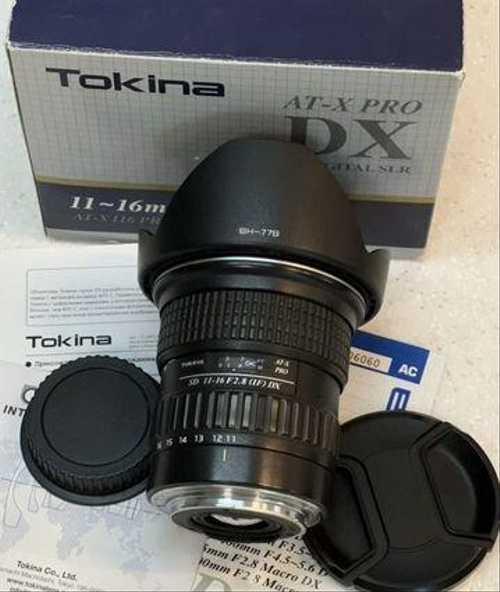 Объектив Tokina 11-16 F2,8 PRO DX AF Canon EF-s