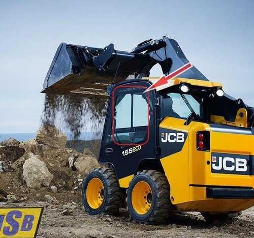 Стекло дверное левое с вырезом Jcb Eco Robot