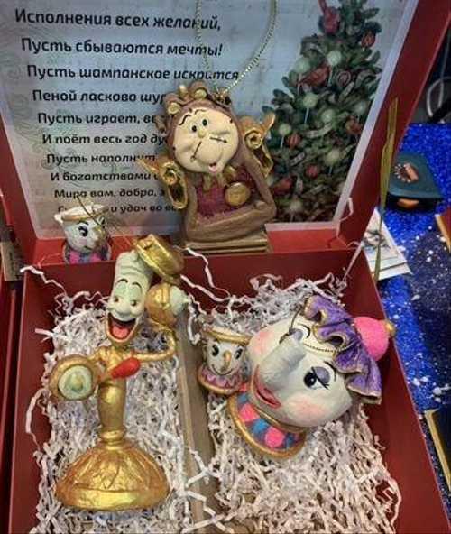 Новогодняя игрушка на елку «Красавица и Чудовище»