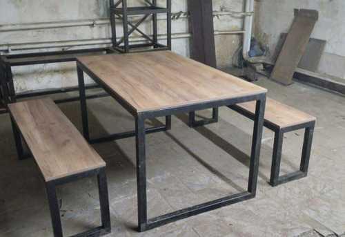 Лавки столы из дерева Лофт