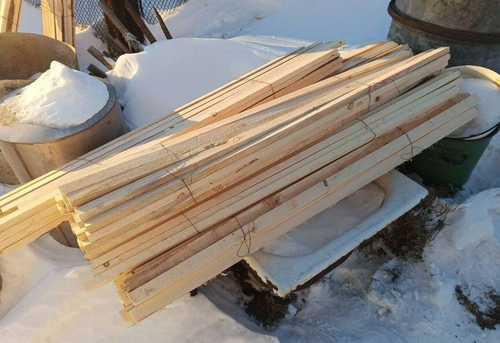Штакетник деревянный 1.4М заборная доска2 м.бруски