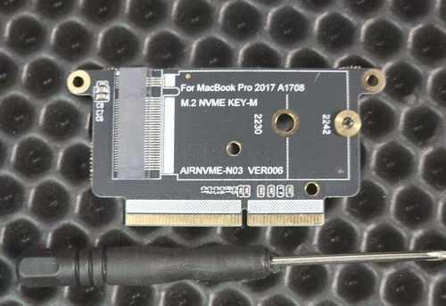 Переходник SSD A1708 pcie для Apple MacBook