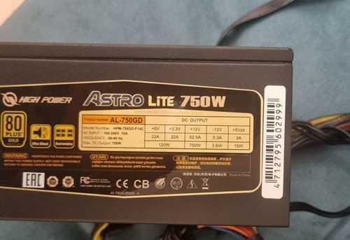 Блок Питания High Power Astro Lite 750W (80+ Gold)