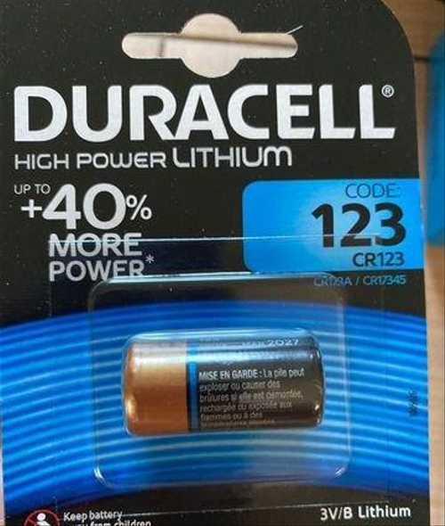 Батарейки Duracell code: 123 3V/B Lithium