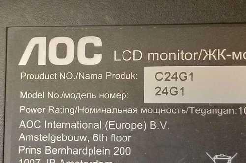 Монитор Aoc c24g1, По запчастям