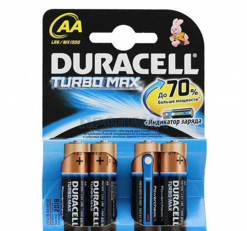 Элемент питания аа LR06 Duracell turbo max