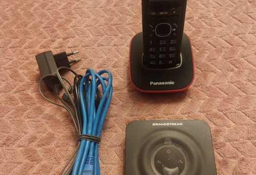 Voip-адаптер Grandstream HT802 + Телефон Panasonik