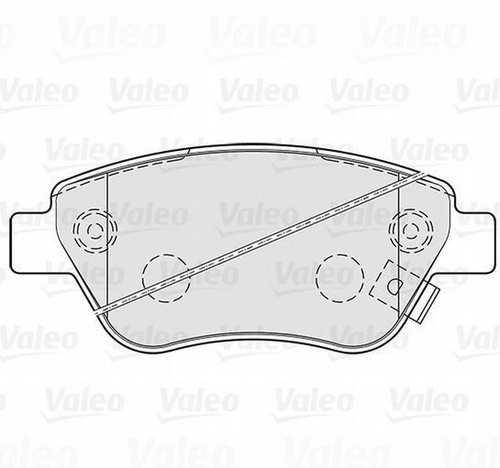 Колодки тормозные дисковые передние valeo 301825