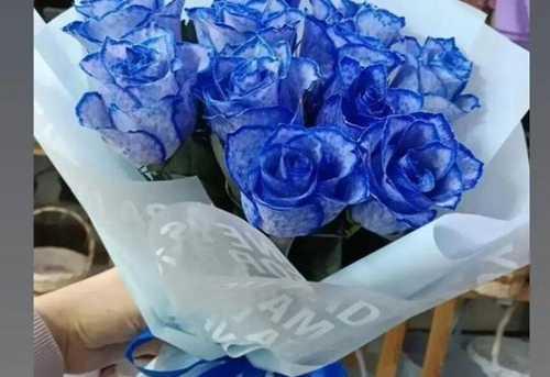Эксклюзивные синие розы. Букет. Цветы