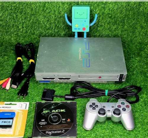 Sony PS2 Fat Silver FreeMCboot 64GB   Чип