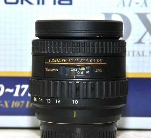 Tokina 10-17mm f/3.5-4.5 Fisheye DX Nikon F