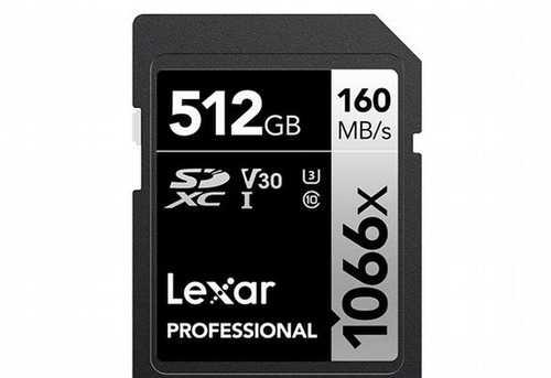 Карта памяти Lexar sdxc 512GB Professional 1066x