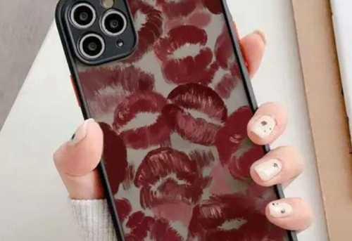 Чехол с поцелуями iPhone pro 14 +защитное стекло