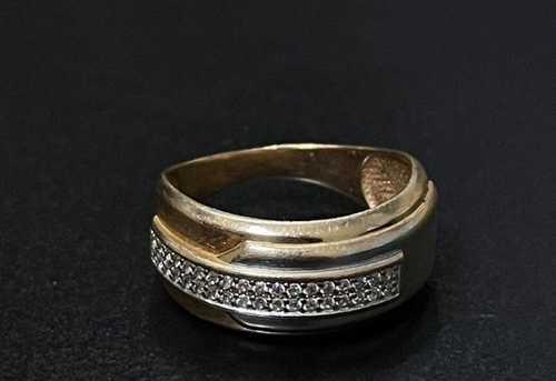 Золотое кольцо 585 пробы с фианитами