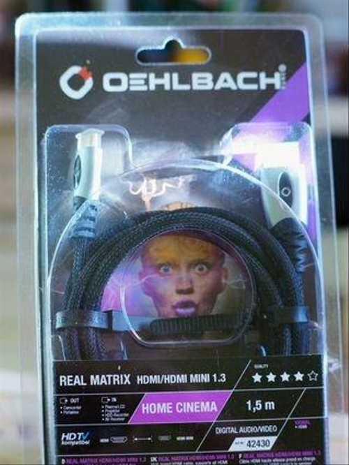 Hdmi-Hdmi mini кабель Oehlbach Real Matrix 1,5 м