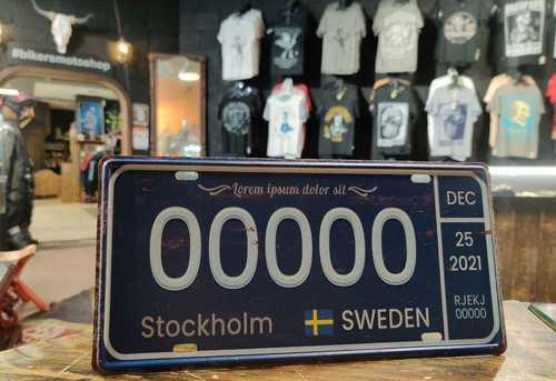 Номер металлический Sweden - Stockholm