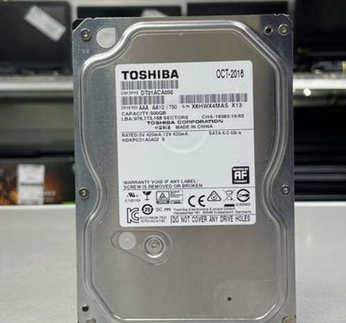 Жесткий диск Toshiba 500Gb, 3.5”