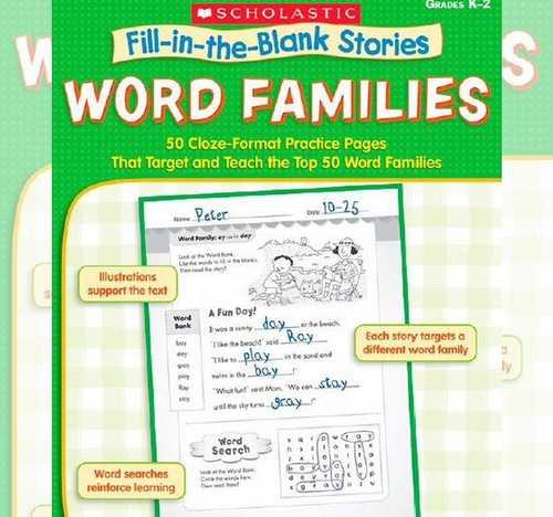 Fill IN THE blank stories word families K-2