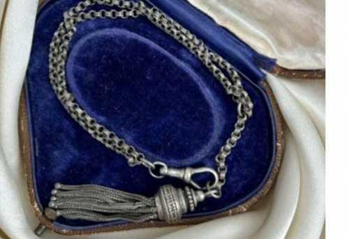 Антикварный браслет серебро Альбертина 19 век