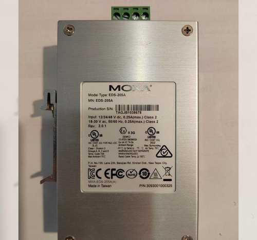 Moxa EDS-205A — коммутатор Ethernet 5 портов