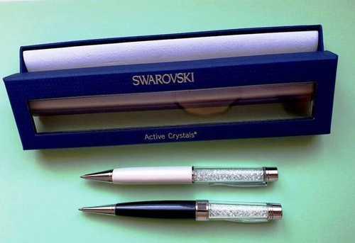 Ручки шариковые Swarovski - 2 шт (белая + черная)