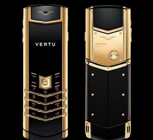 Vertu signature black gold