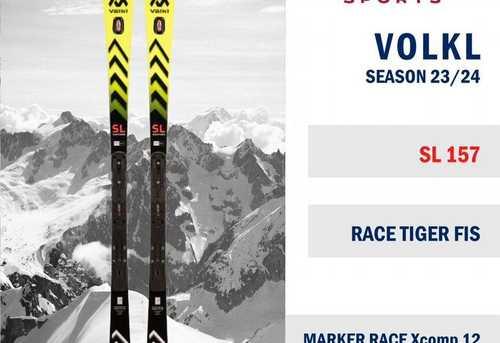 Горные лыжи Volkl SL 157 FIS + Xcomp 12