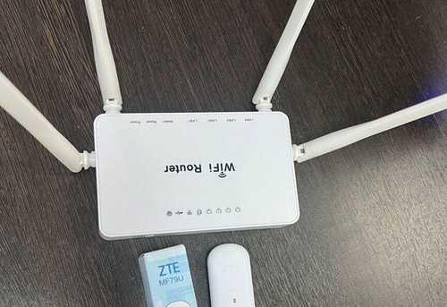 4G комплект для интернета wifi роутер + модем