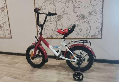 Велосипед детский двухколесный четырехколесный 14