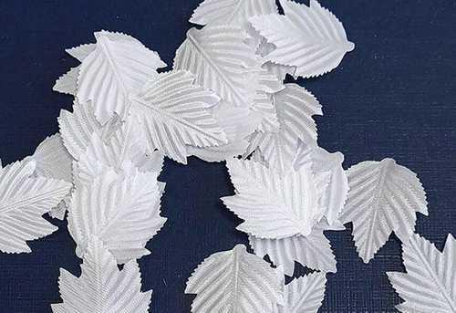 Искусственные листья белые шир. 4см