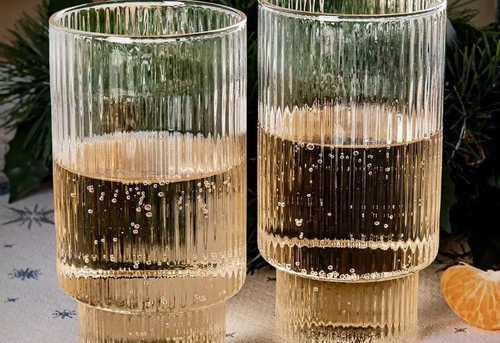Набор рифленых стаканов 2шт обьем 380мл