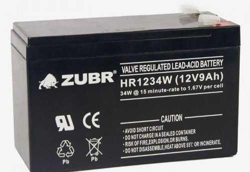 Аккумулятор zubr hr1234w (12v9ah)