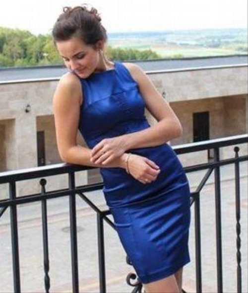 Итальянское шелковое платье 44