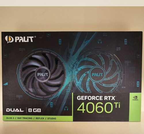 Новая Видеокарта Palit RTX 4060Ti Dual