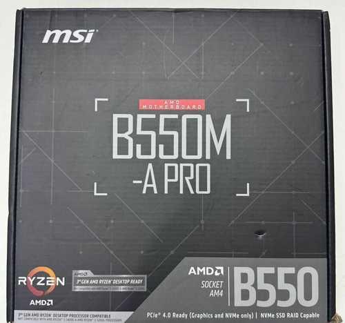 Материнская плата AMD B550 SAM4 matx B550M-A PRO M