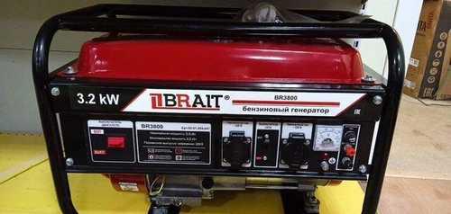 Генератор бензиновый Brait BR-3800 3.2кВт 12В/220В