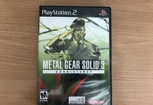 Metal Gear Solid 3 Subsistence для PS2, версия USA