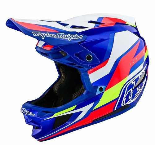 Troy lee D4 Composite Helmet Omega White / Blue (П