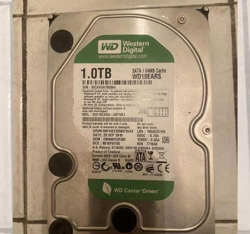 Жесткий диск Western Digital WD Green 1т6 WD10ears