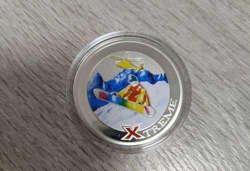 Монета коллекционная 10 динеров "Xtreme Sports"