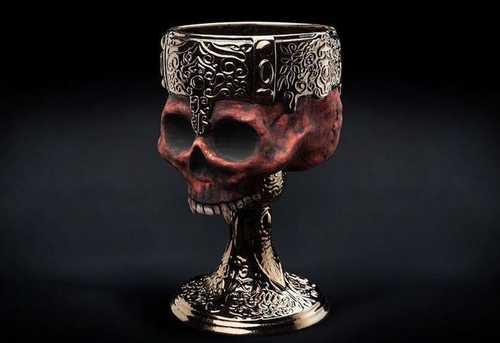 Кружка из керамики Демонический кубок - череп (0,5
