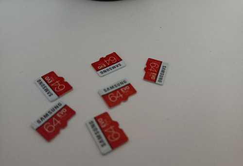 Карта памяти MicroSD Samsung Evo 64gb