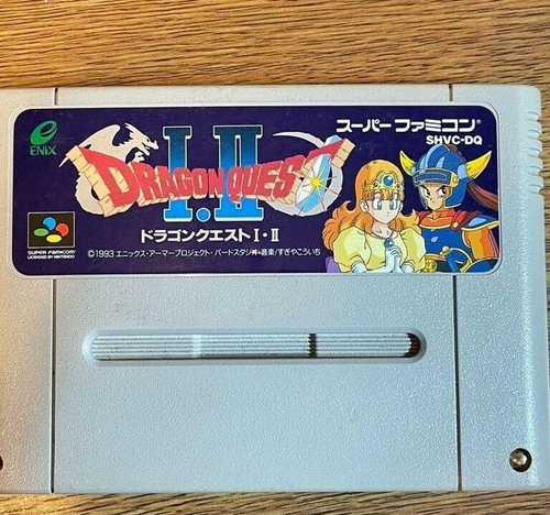 Картридж для super Famicom dragon quest 1-2