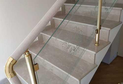 Перила для лестниц со стеклом