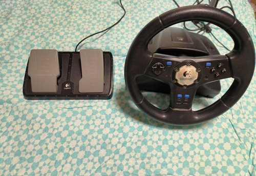 Руль и педали Logitech Rally для Playstation 2