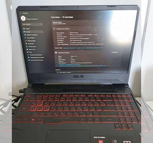 Игровой ноутбук asus tuf gaming fx505DY