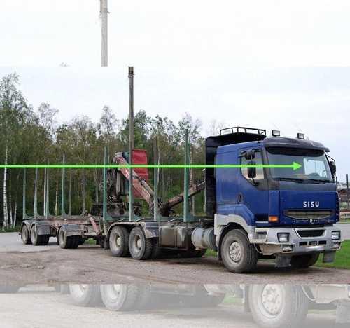 Лобовое стекло на Sisu "E14M" 2D Truck