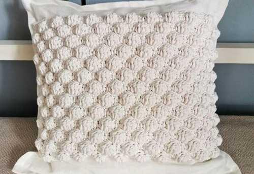 Вязанная наволочка на подушку