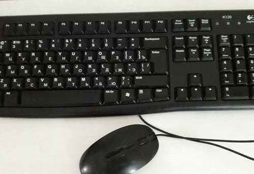 Проводная клавиатура Logitech Keyboard K120 + мышь